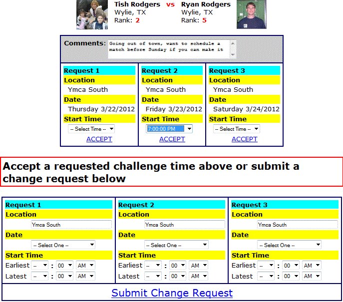 Accept Challenge Request Accept Challenge Request